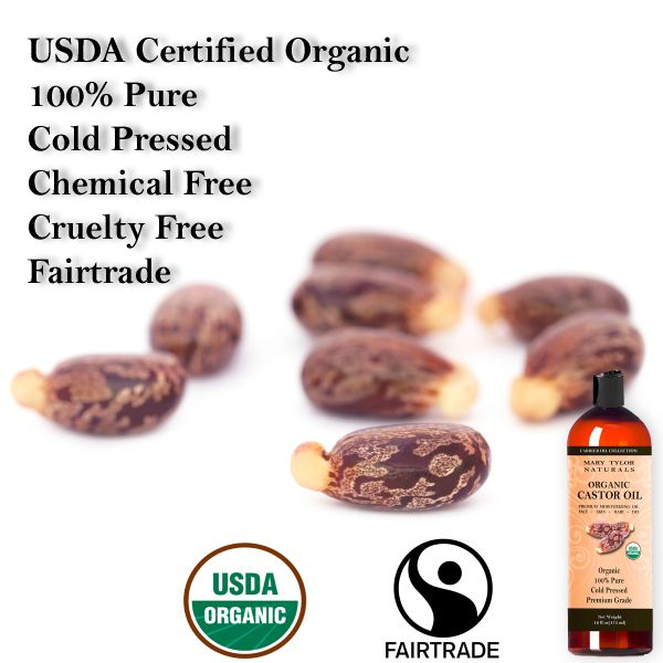 Usda Certified Organic Castor Oil 16 Oz By Mary Tylor Naturals